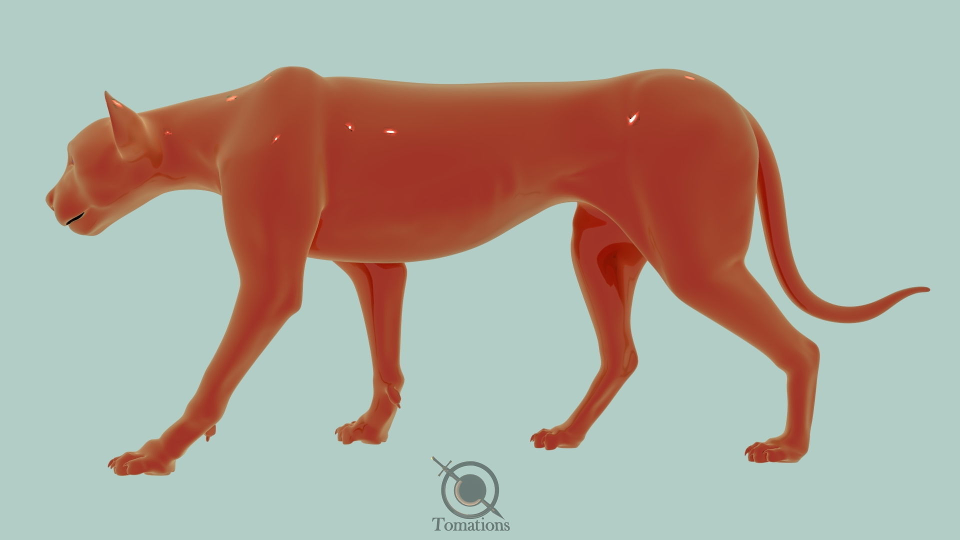 Cheetah with checkered pattern 3D model | CGTrader