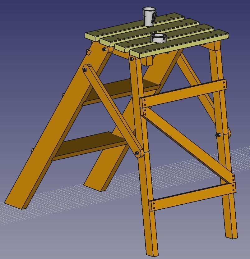 Step Ladder and Props 3D model | CGTrader
