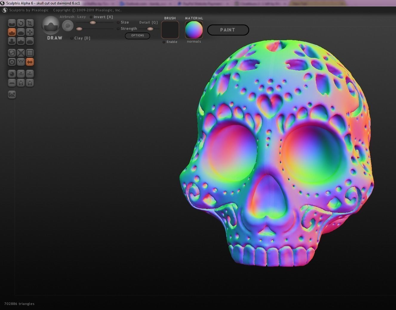 Patterned Skull 3D model 3D printable | CGTrader