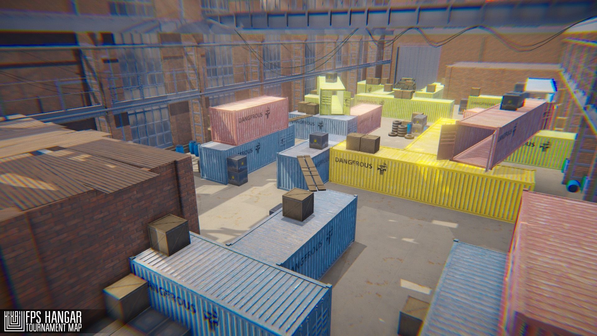 3D model Angar - tournament map VR / AR / low-poly | CGTrader