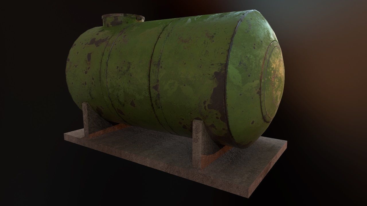 3D model Low Poly Water Storage Tank PBR VR / AR / low-poly | CGTrader