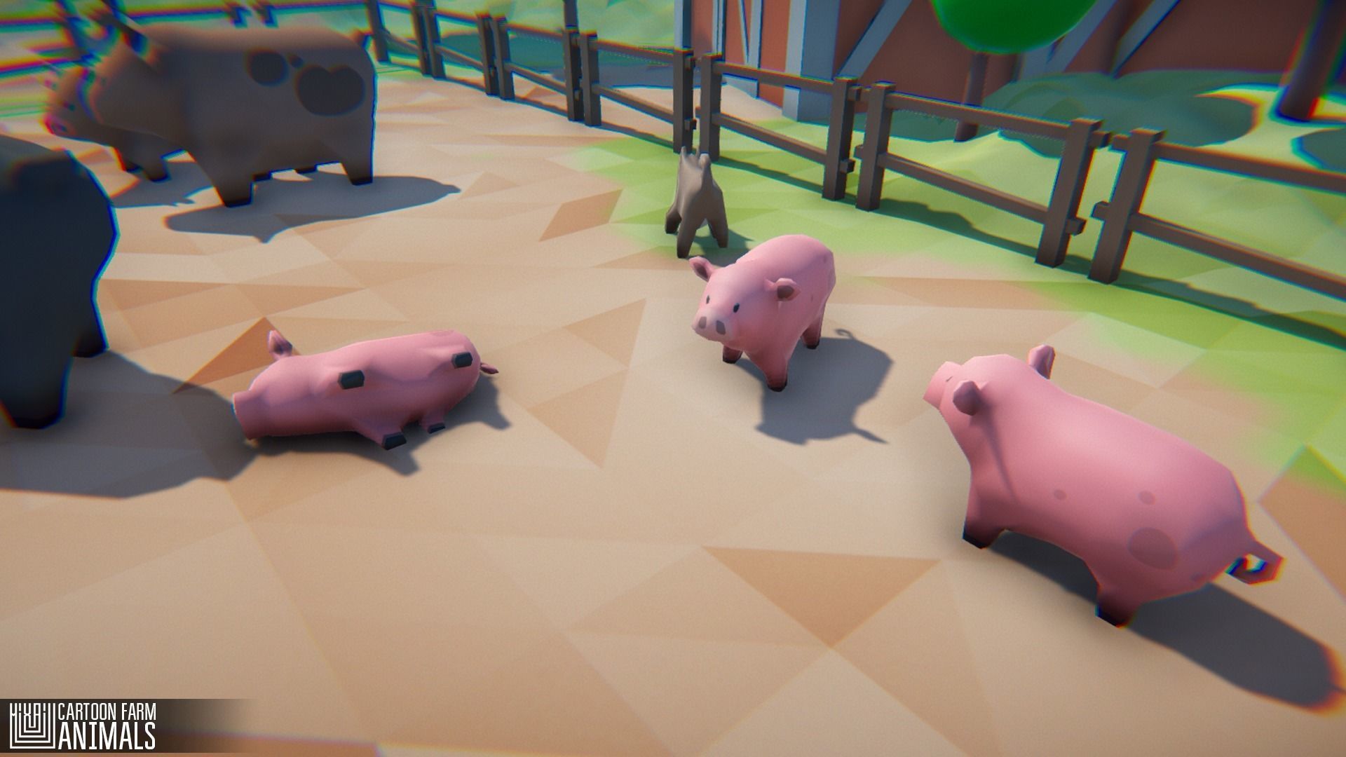 3D model Cartoon Farm Animals VR / AR / low-poly rigged animated | CGTrader