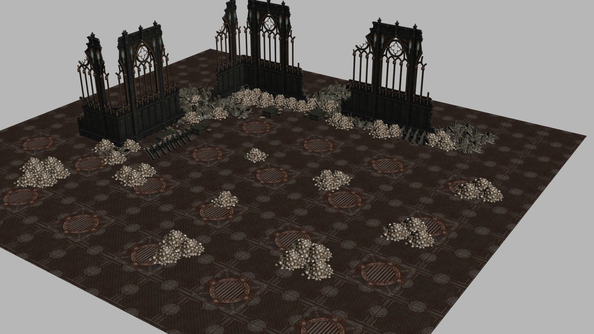 3D model Shrine of the Aquila Ruin Backdrop Set VR / AR / low-poly ...