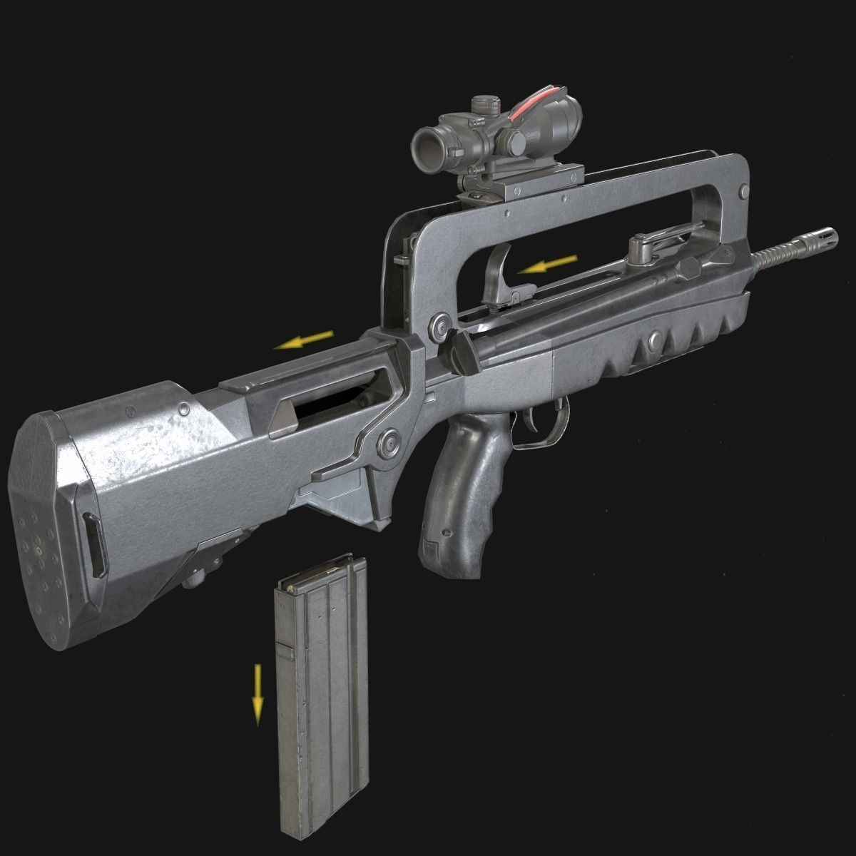 3D model Famas F1 Assault Rifle VR / AR / low-poly | CGTrader