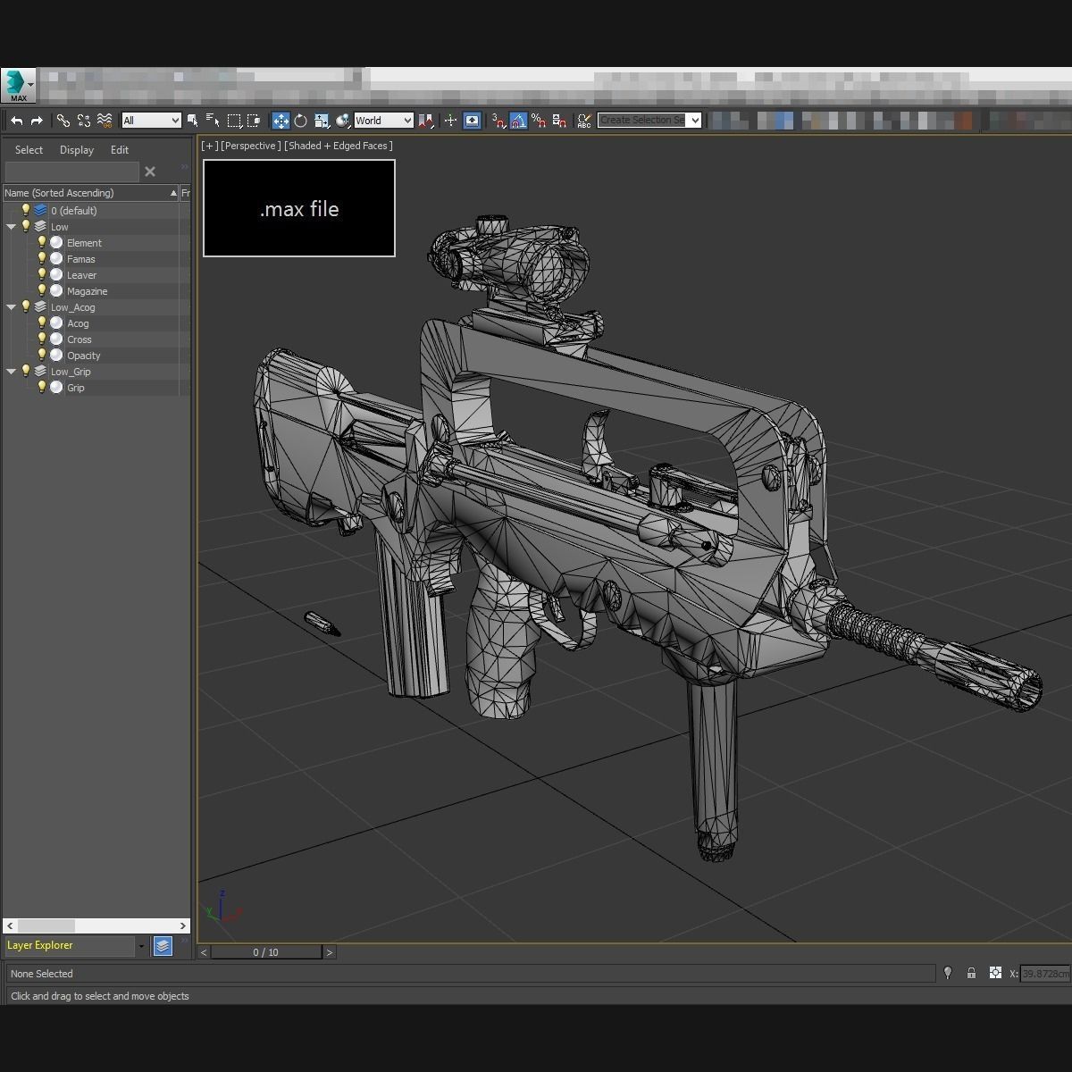 3D model Famas F1 Assault Rifle VR / AR / low-poly | CGTrader