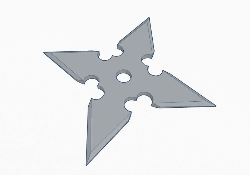 Ninja Star v4 - 4 Point 3D model 3D printable | CGTrader