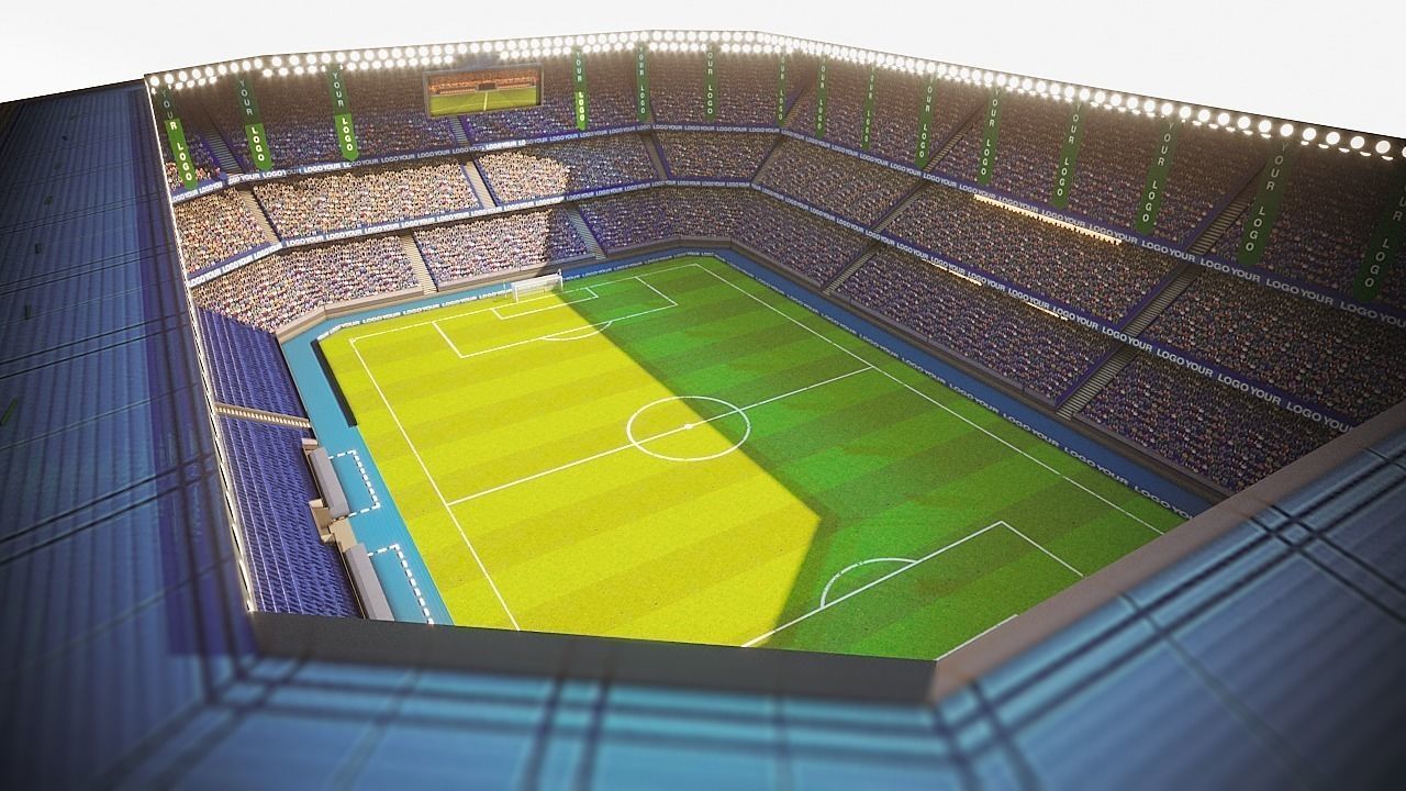 3D model Football Soccer stadium game ready 3d model VR / AR / low-poly ...