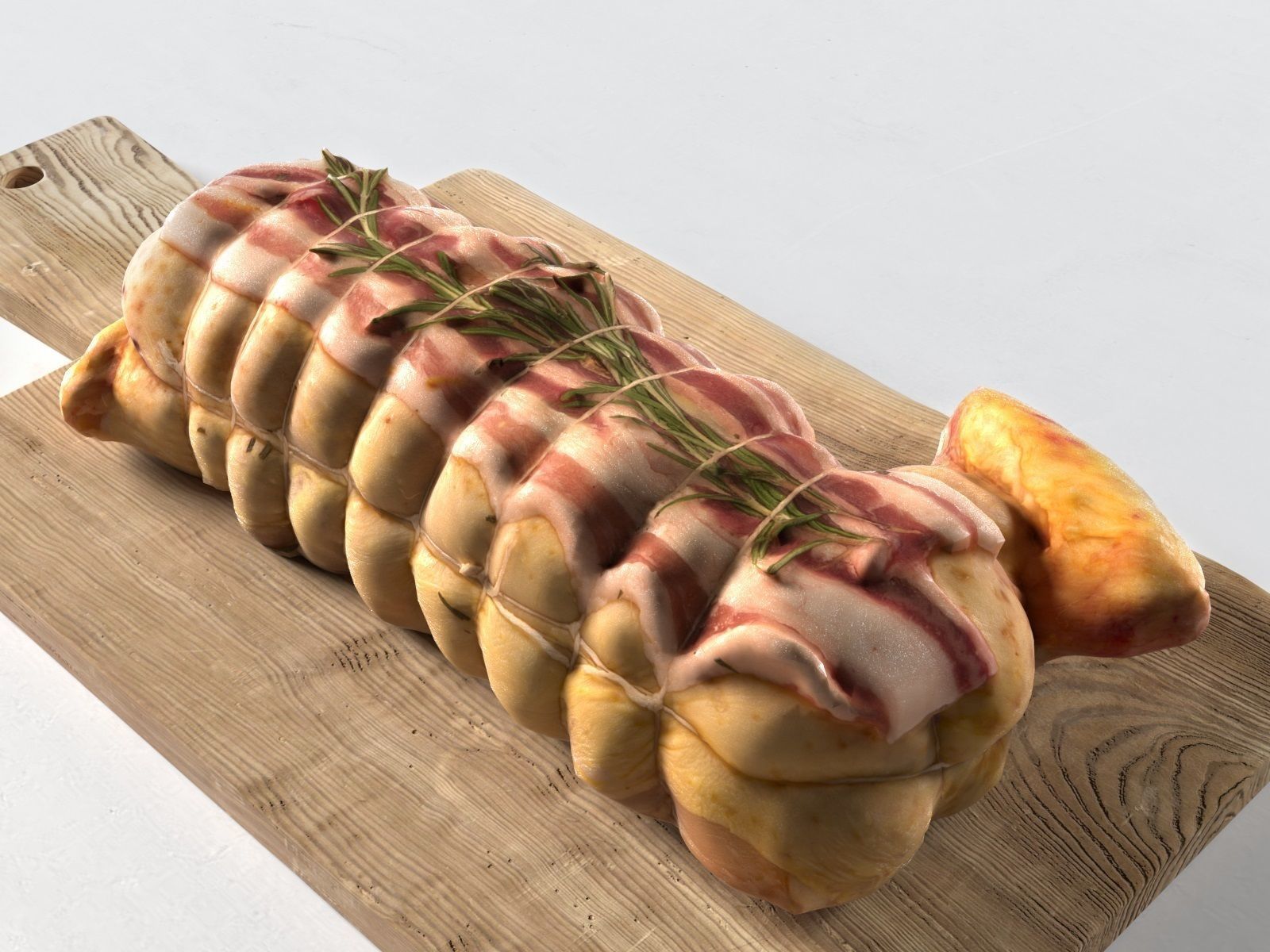 Meat Collection piece of on cutting board 3D model | CGTrader