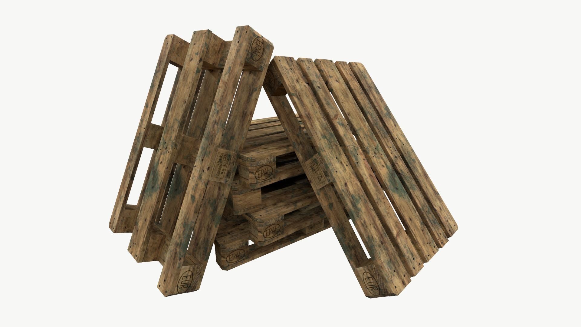 3D model Pallet euro type 3 sets of textures VR / AR / low-poly | CGTrader