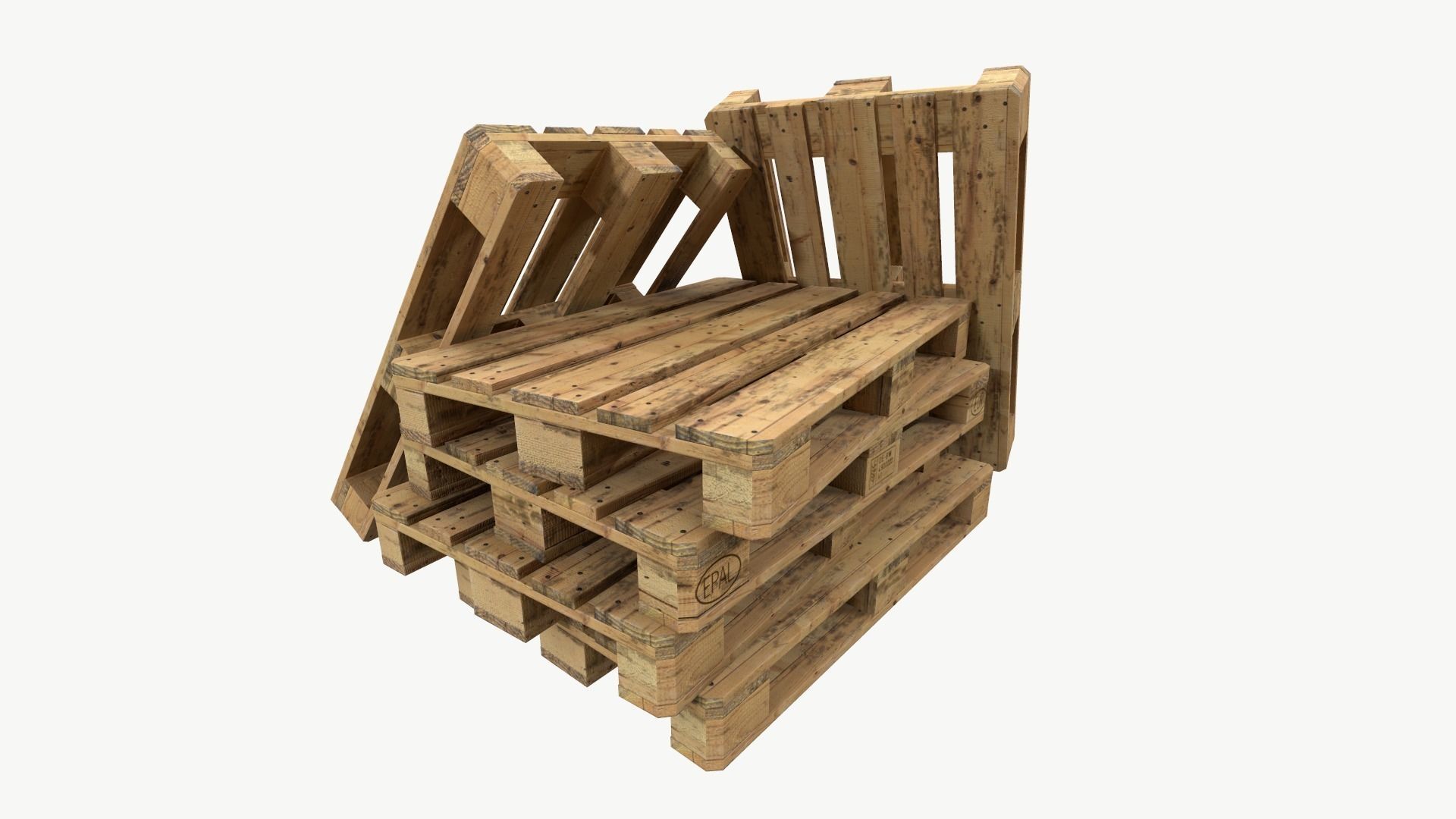 3D model Pallet euro type 3 sets of textures VR / AR / low-poly | CGTrader