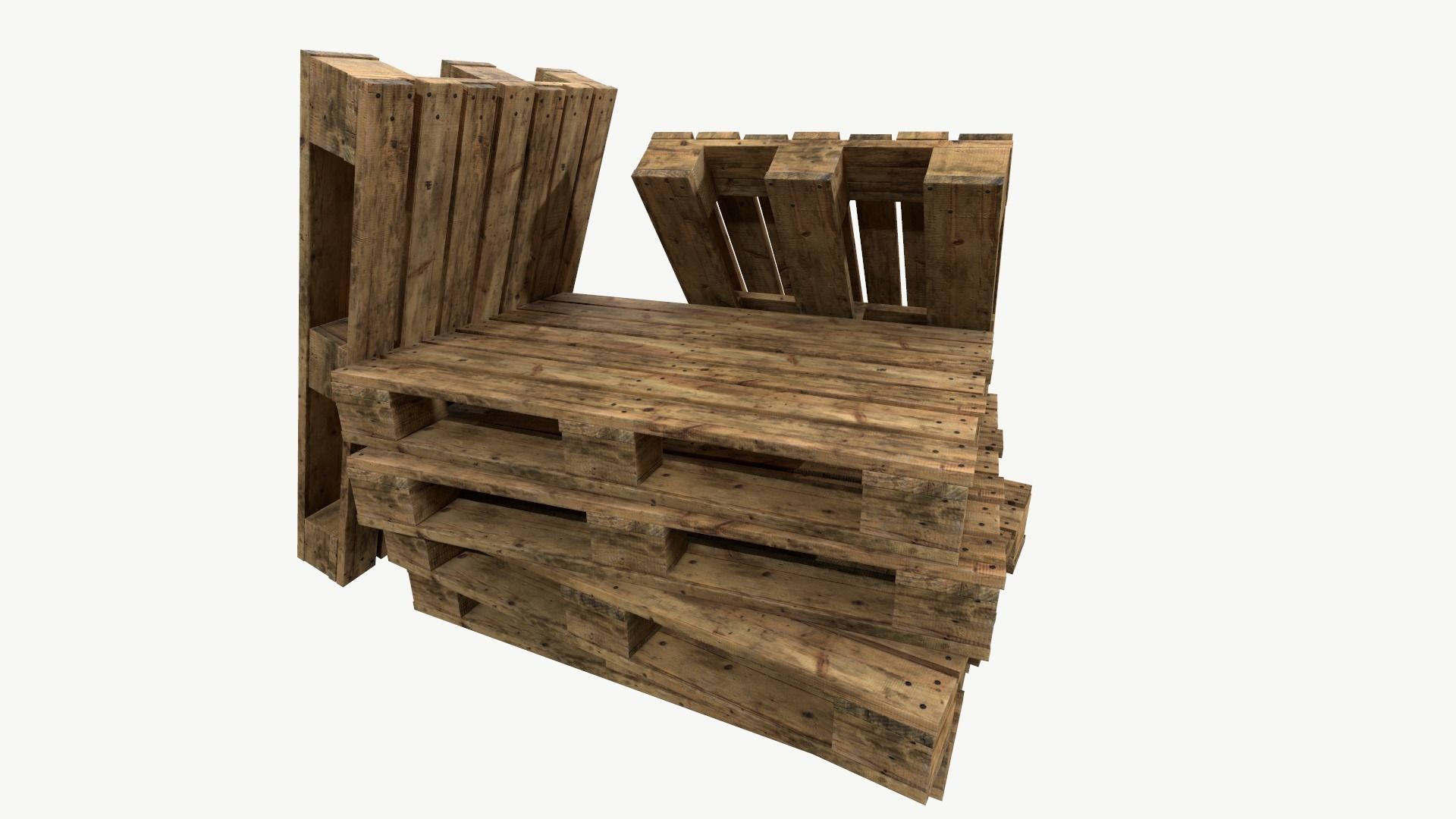 3D model Pallet type asia 3 types of textures VR / AR / low-poly | CGTrader