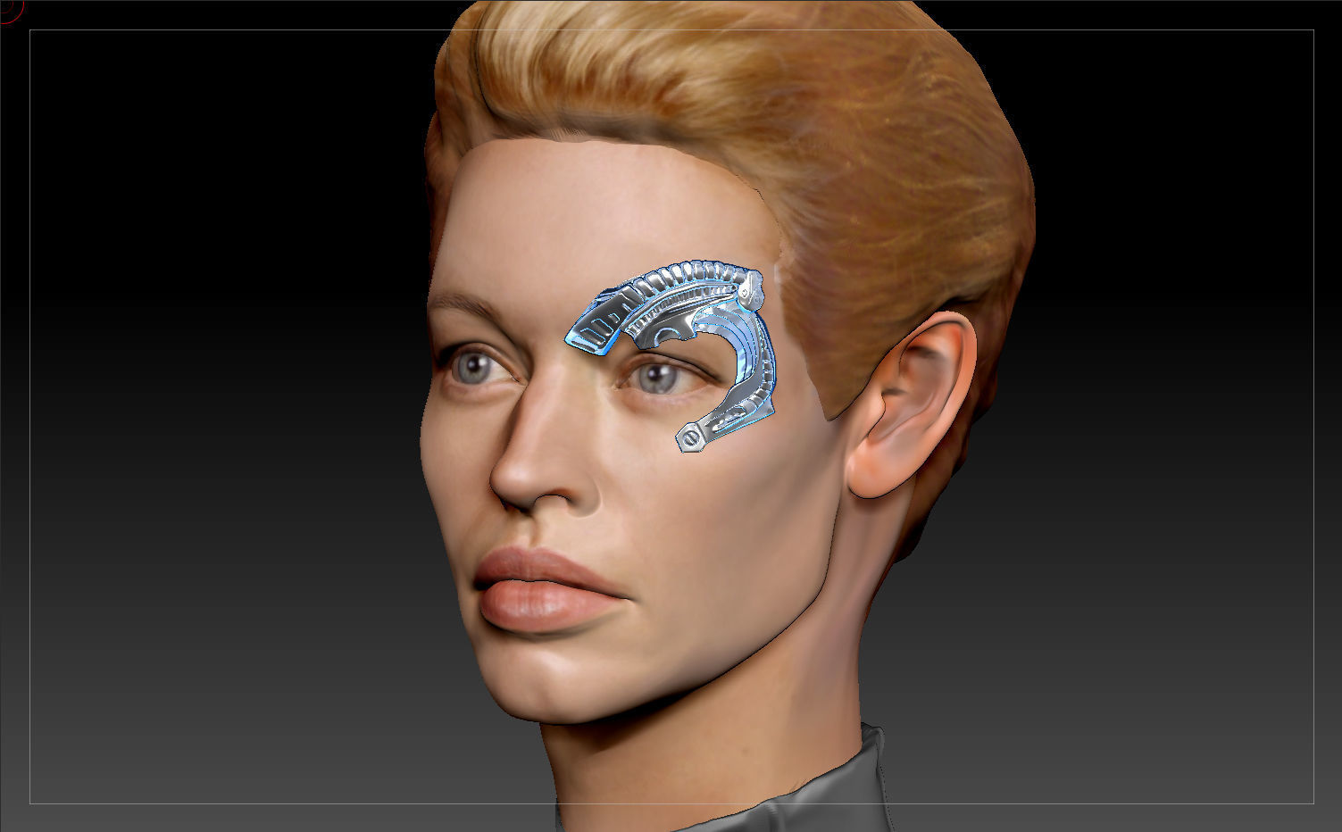Star Trek Seven of Nine Borg Implants Prosthetic Parts Jeri Ryan 3D ...