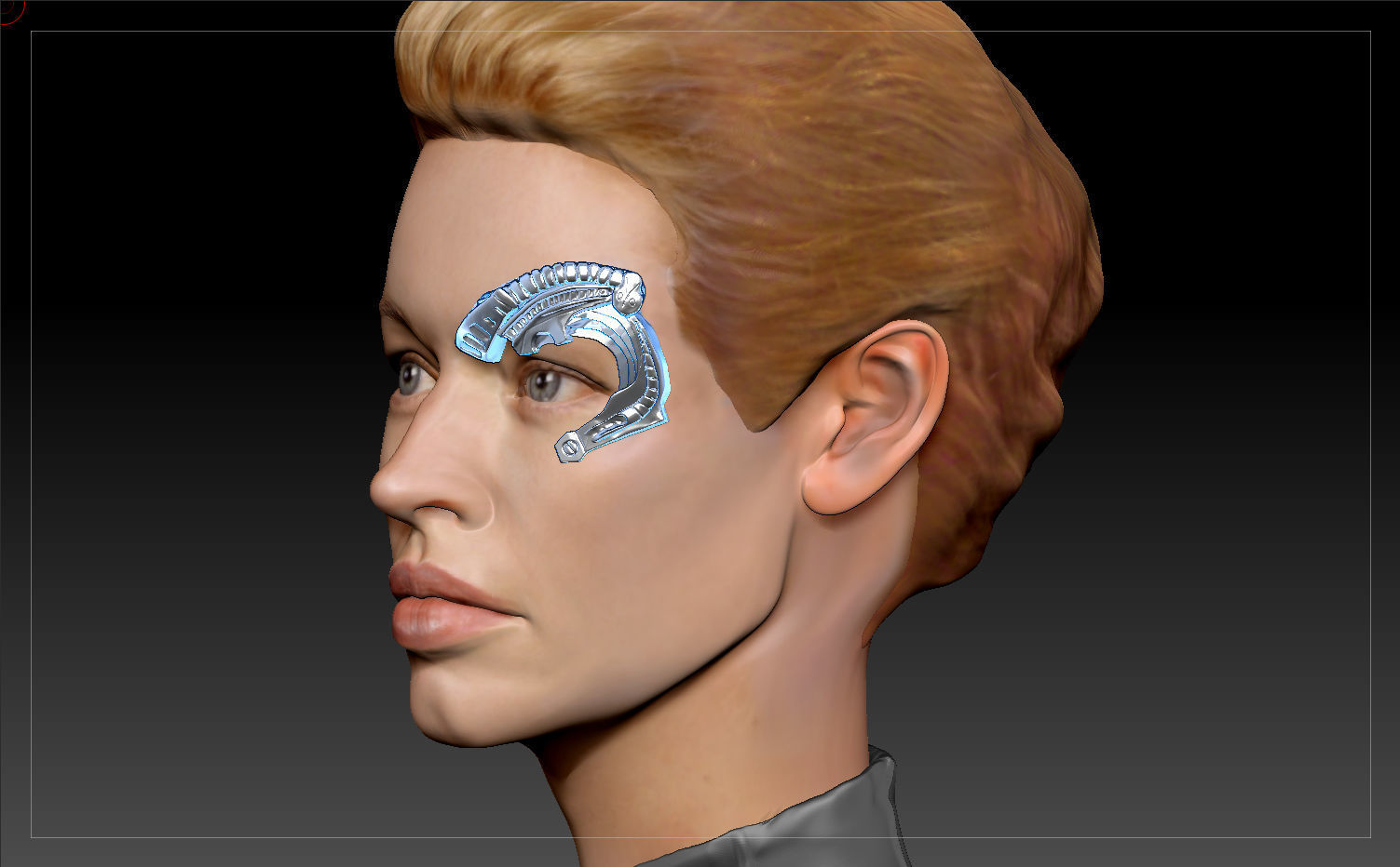 Star Trek Seven of Nine Borg Implants Prosthetic Parts Jeri Ryan 3D ...