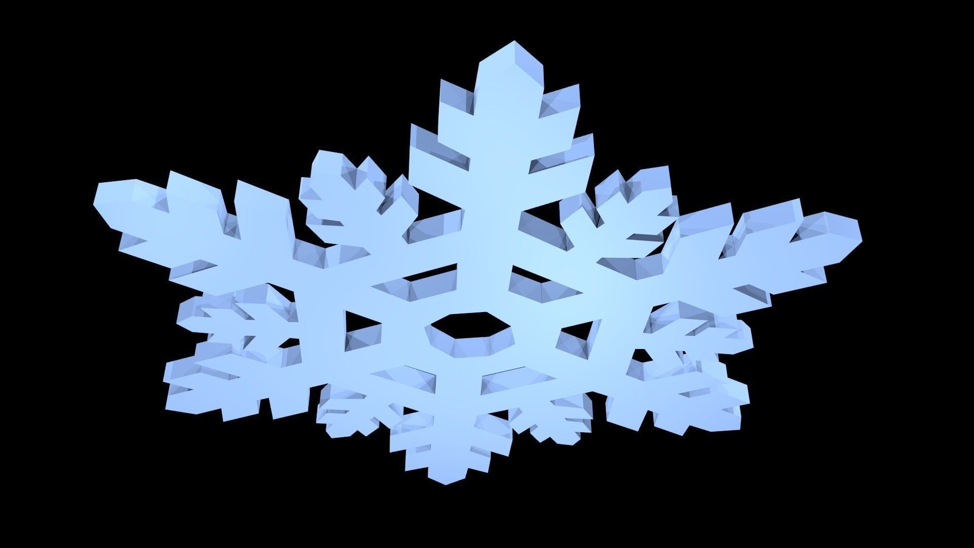 3D model Low poly snowflake VR / AR / low-poly | CGTrader