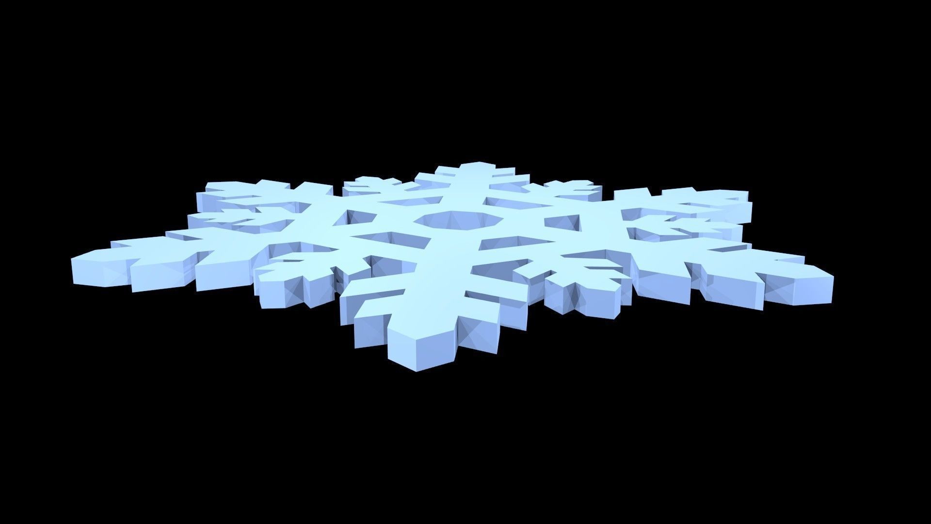 3D model Low poly snowflake VR / AR / low-poly | CGTrader