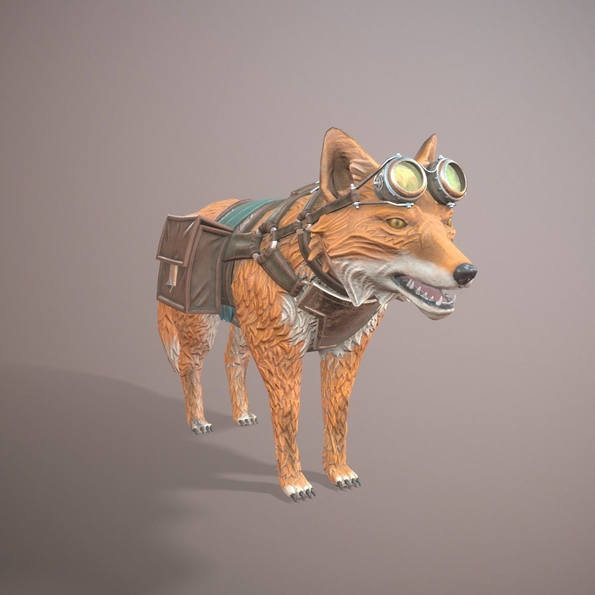3D model Stylised battle fox VR / AR / low-poly | CGTrader