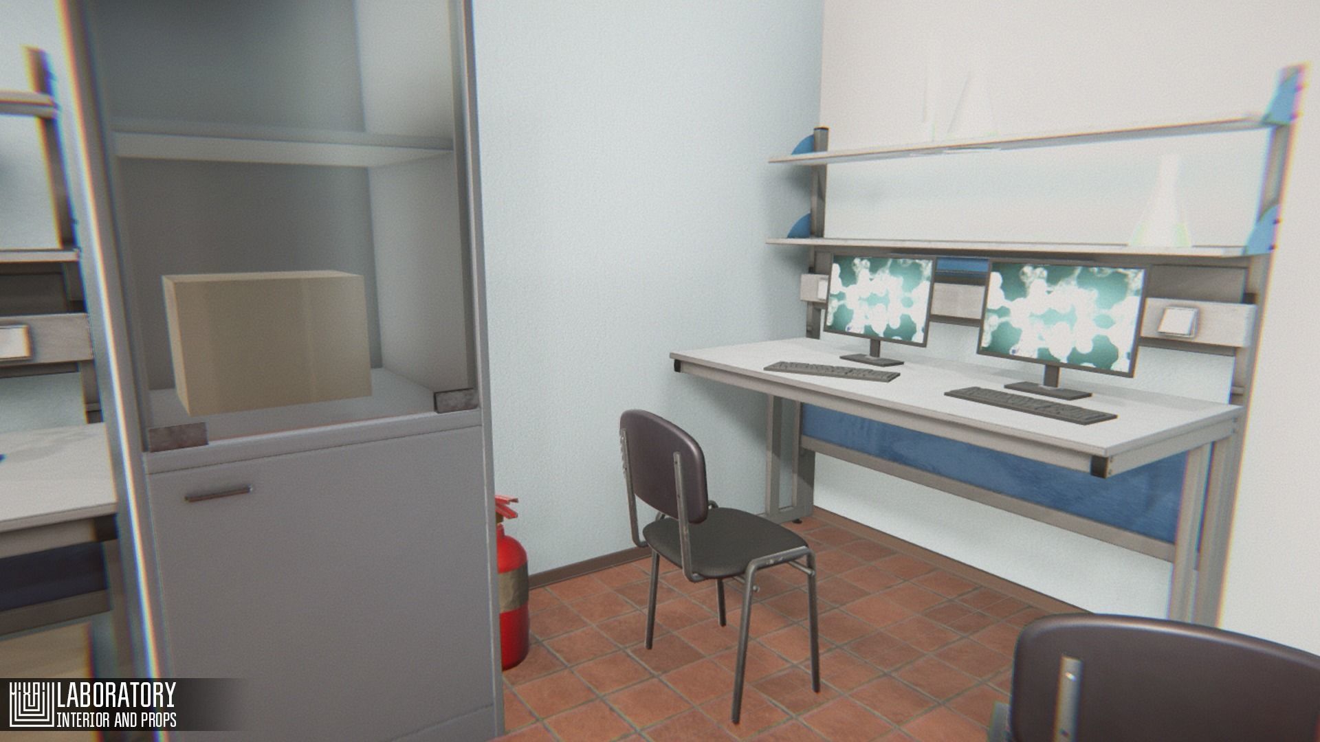 3D model Laboratory - interior and props VR / AR / low-poly | CGTrader