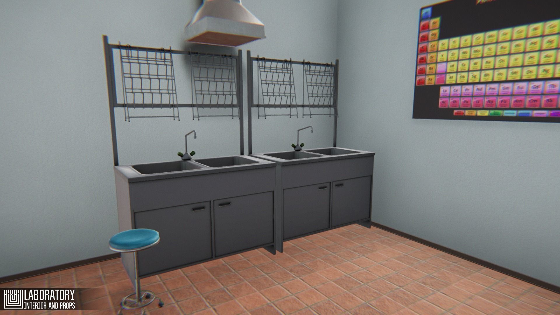 3D model Laboratory - interior and props VR / AR / low-poly | CGTrader