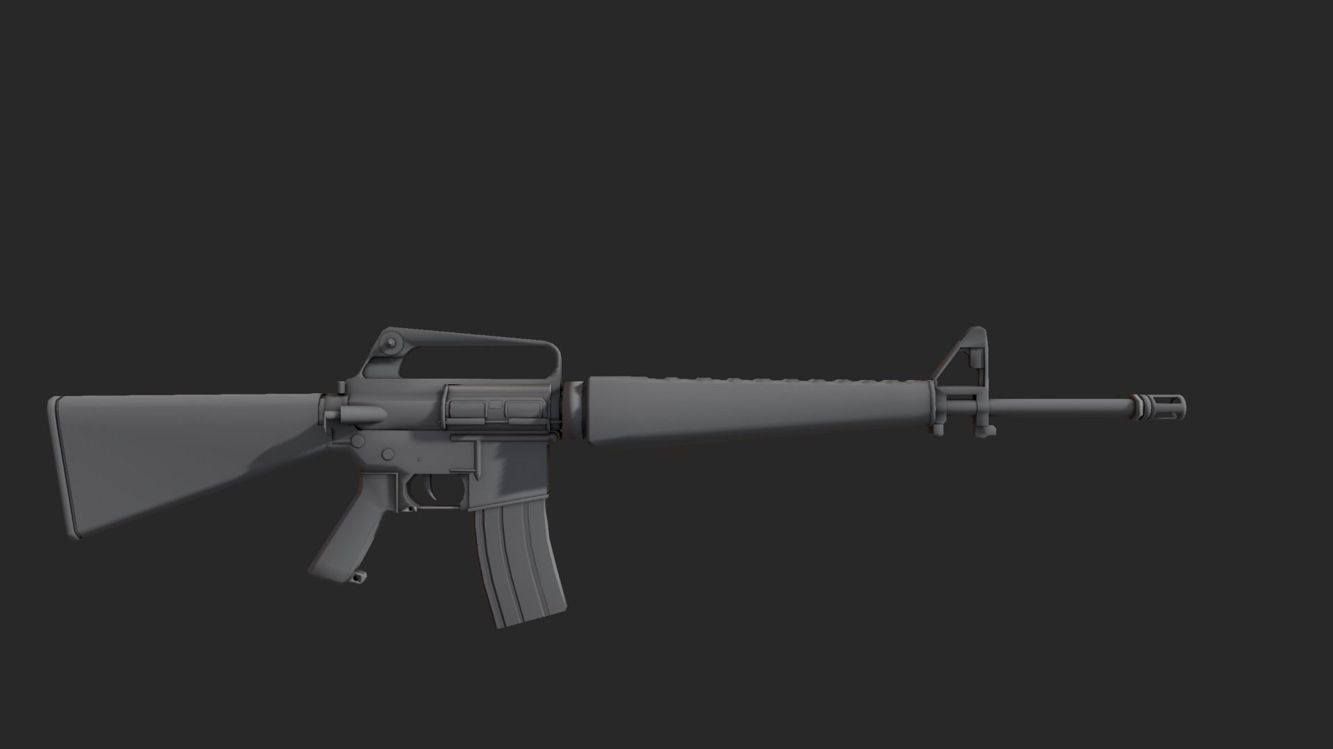 3D model M16A1 rifle VR / AR / low-poly | CGTrader