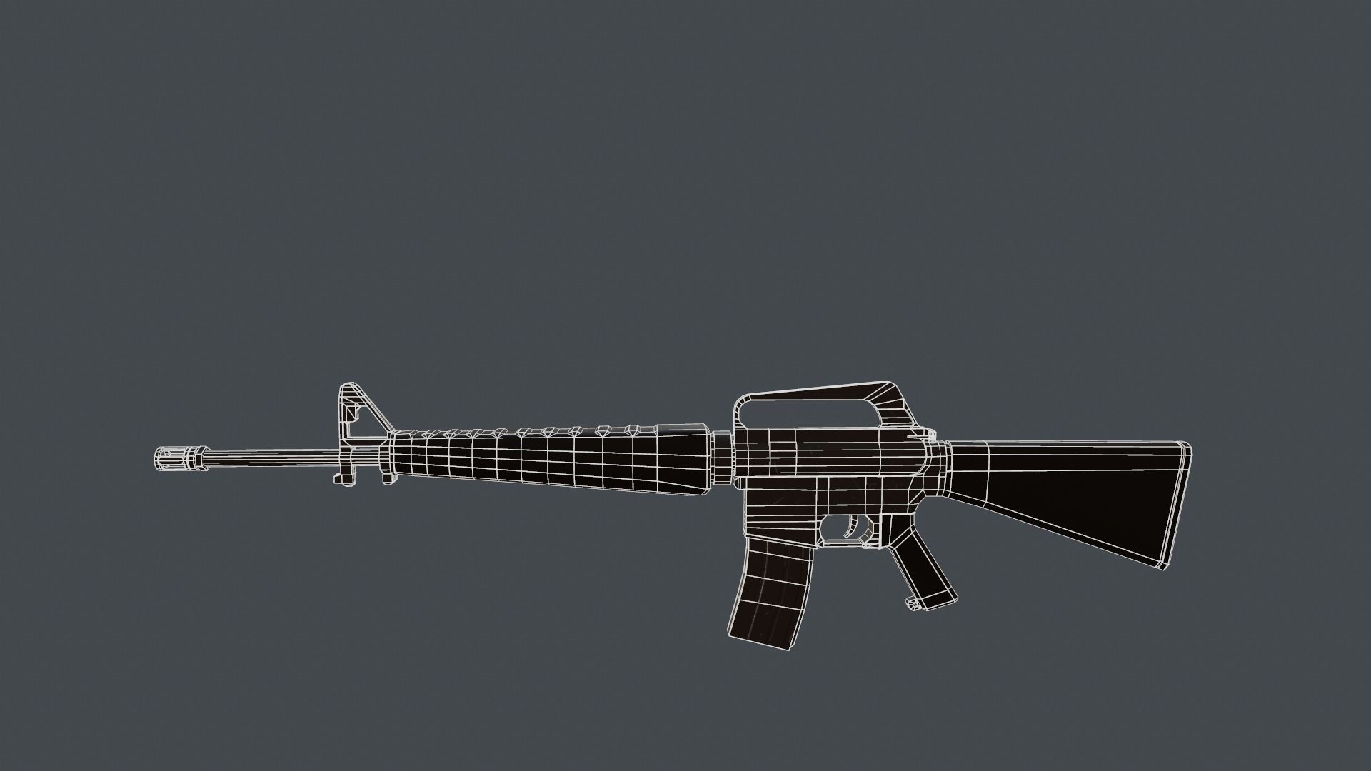 3D model M16A1 rifle VR / AR / low-poly | CGTrader