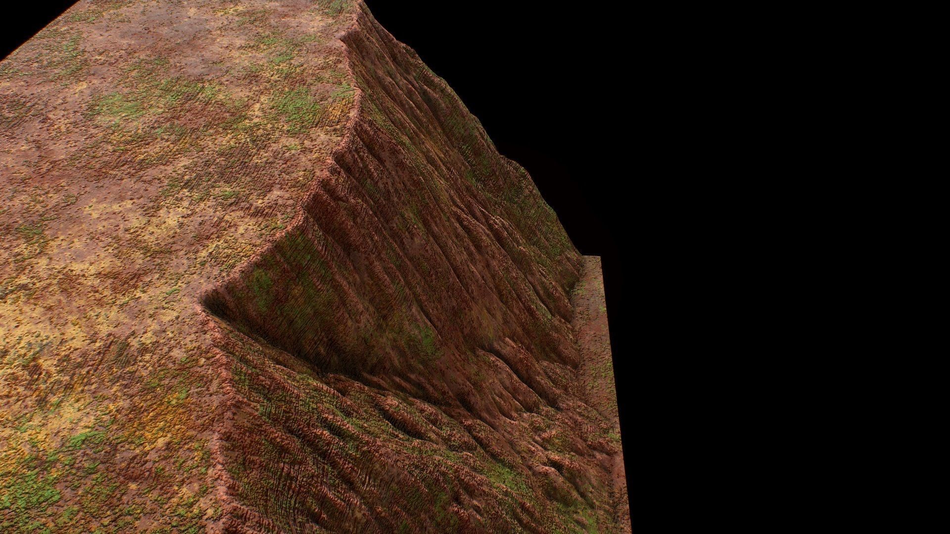 3D model Cliff pattern environment model for real time rendering VR ...