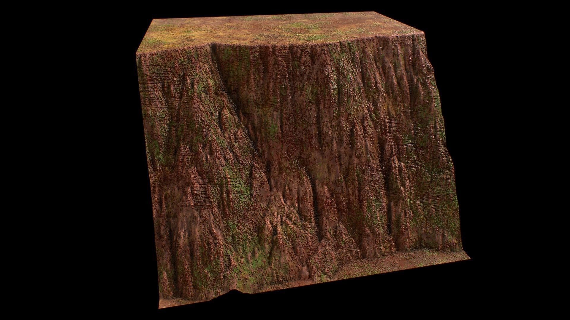 3D model Cliff pattern environment model for real time rendering VR ...