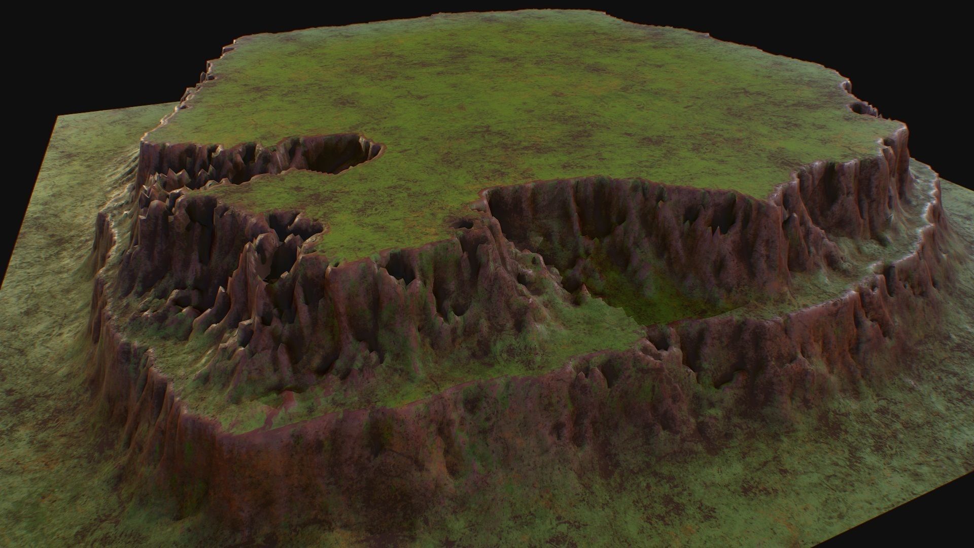 3D model Table mountain environment model for real time rendering VR ...