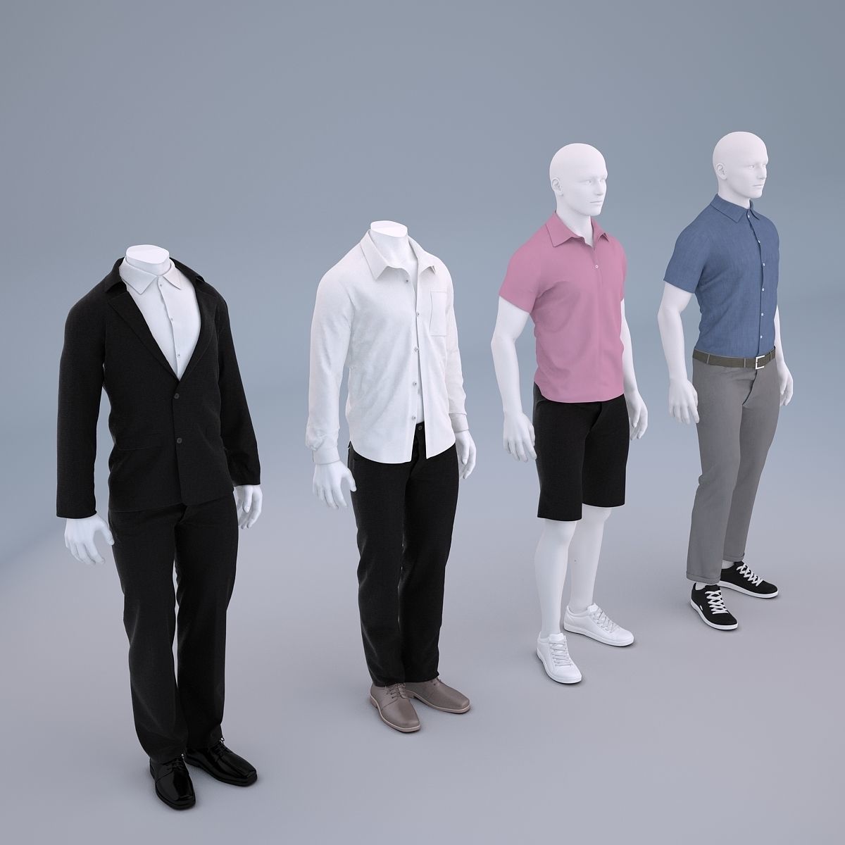 Mannequin Men Cloth Model For Shop Vol 1 3D model | CGTrader