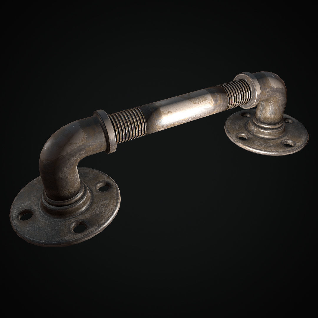 3D model Lowpoly Pipes Collection pipe with handle VR / AR / low-poly ...