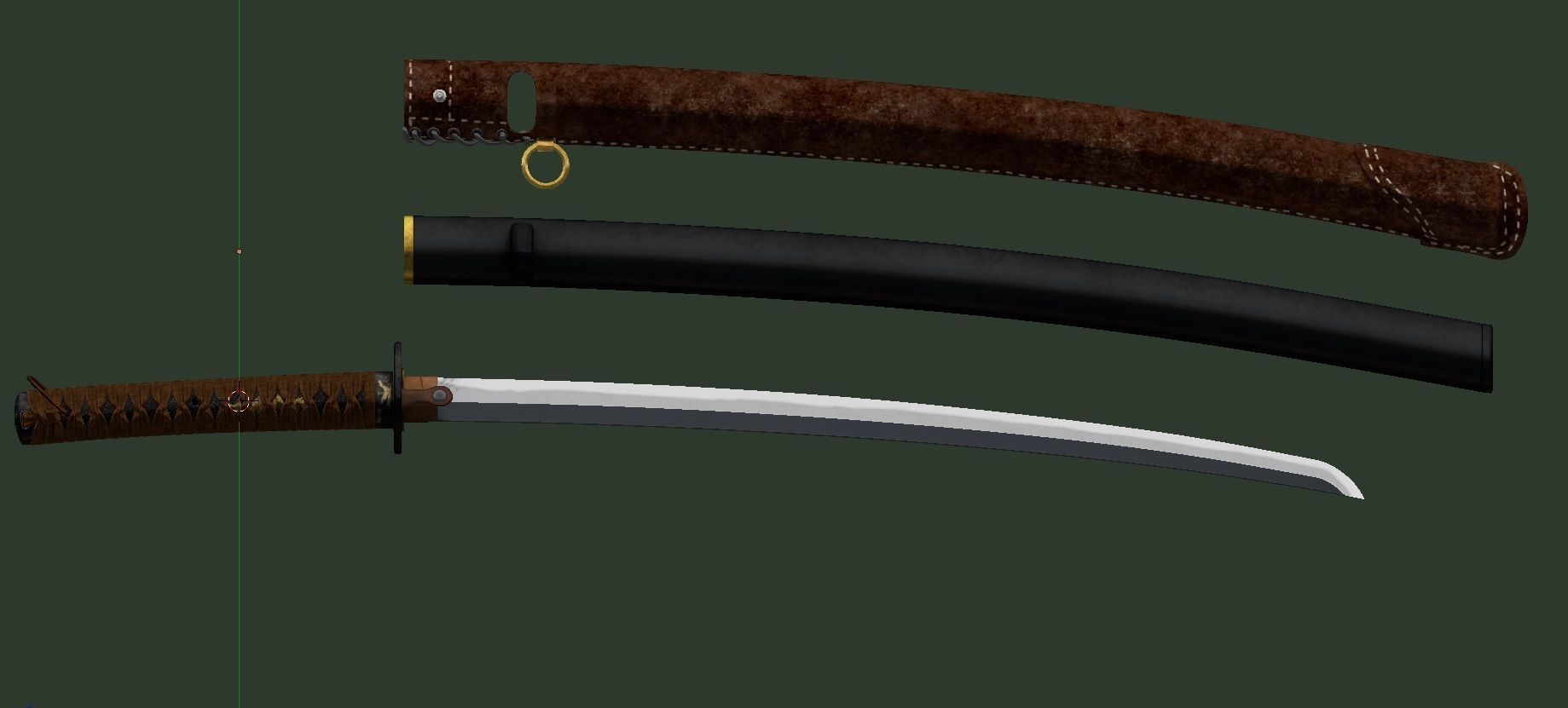 ww2 Japanese Army - Informality-Type Gunto 3D model rigged | CGTrader