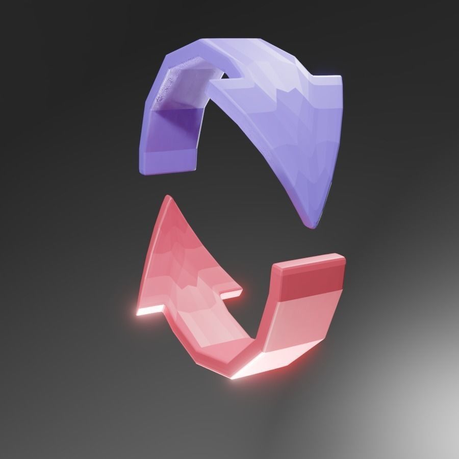3D model Half loop arrow VR / AR / low-poly | CGTrader