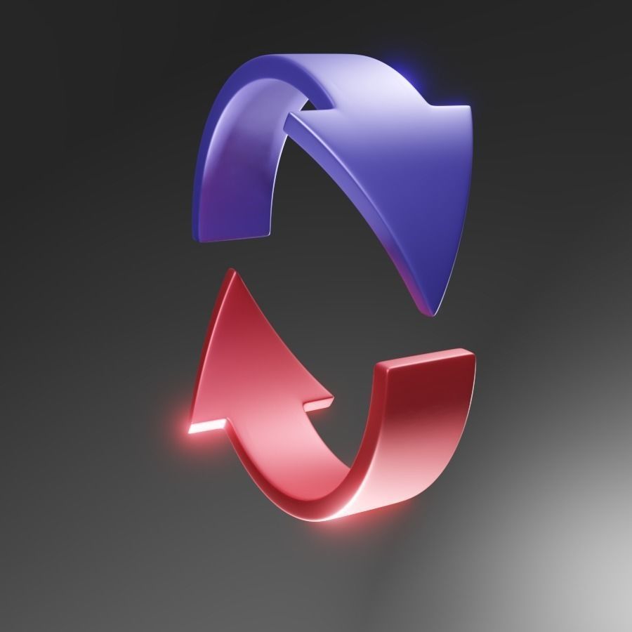 3D model Half loop arrow VR / AR / low-poly | CGTrader