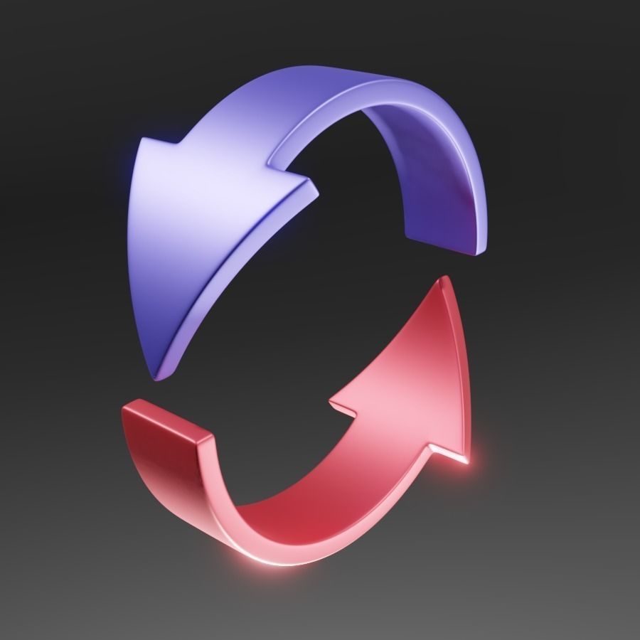 3D model Half loop arrow VR / AR / low-poly | CGTrader