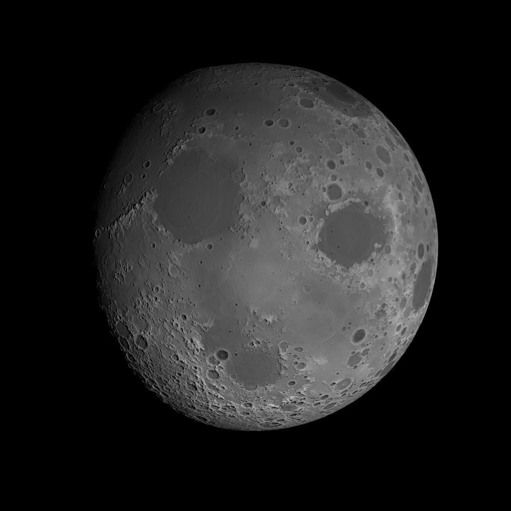 23K Realistic Moon 3D Model Game ready animated .obj .blend .dae ...