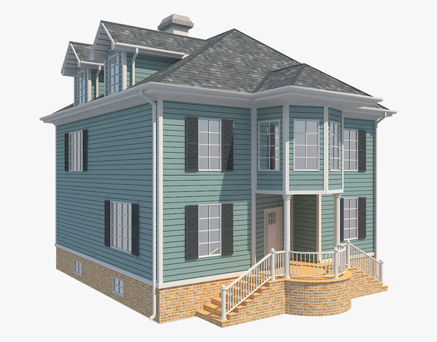 3D model Family House 9 VR / AR / low-poly | CGTrader