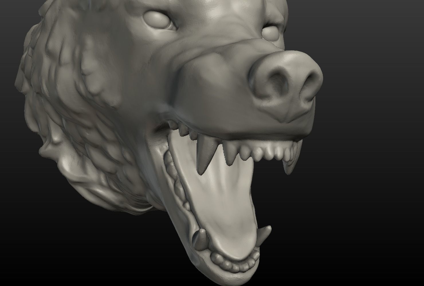 Wolf Head II 3D model 3D printable | CGTrader