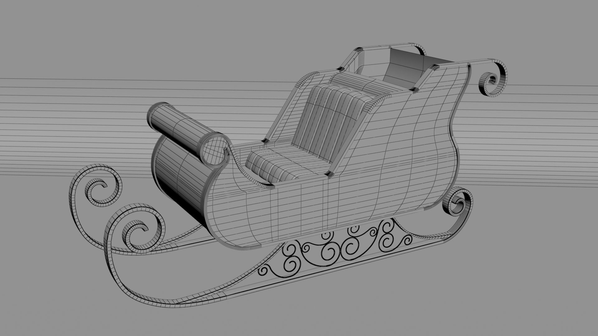 Santa Claus Sled - Christmas Sled - 3D model | CGTrader