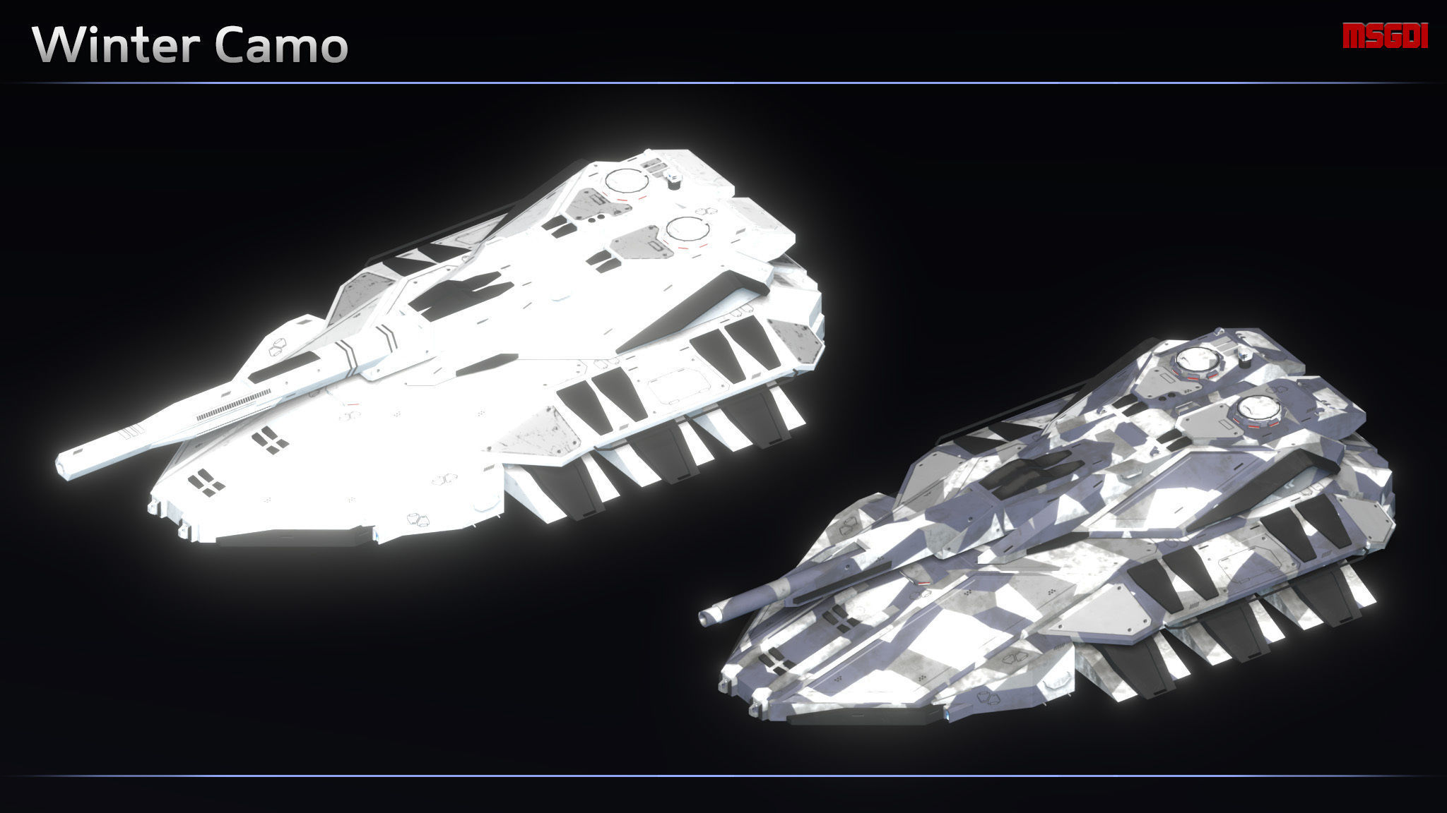 3d Model Scifi Ghost Medium Stealth Antigrav Tank Vr Ar Low Poly