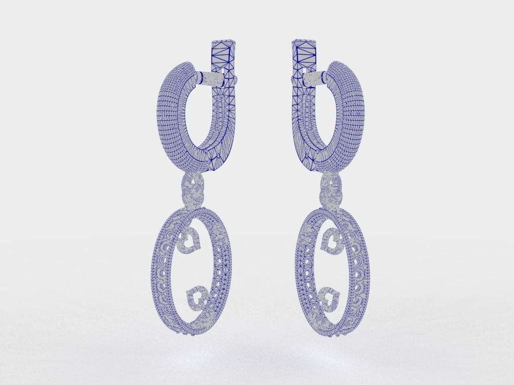 Earrings 3D model 3D printable | CGTrader