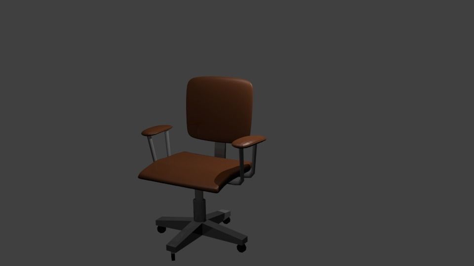 low poly office desk chair 3d model free VR / AR / low-poly 3D model ...