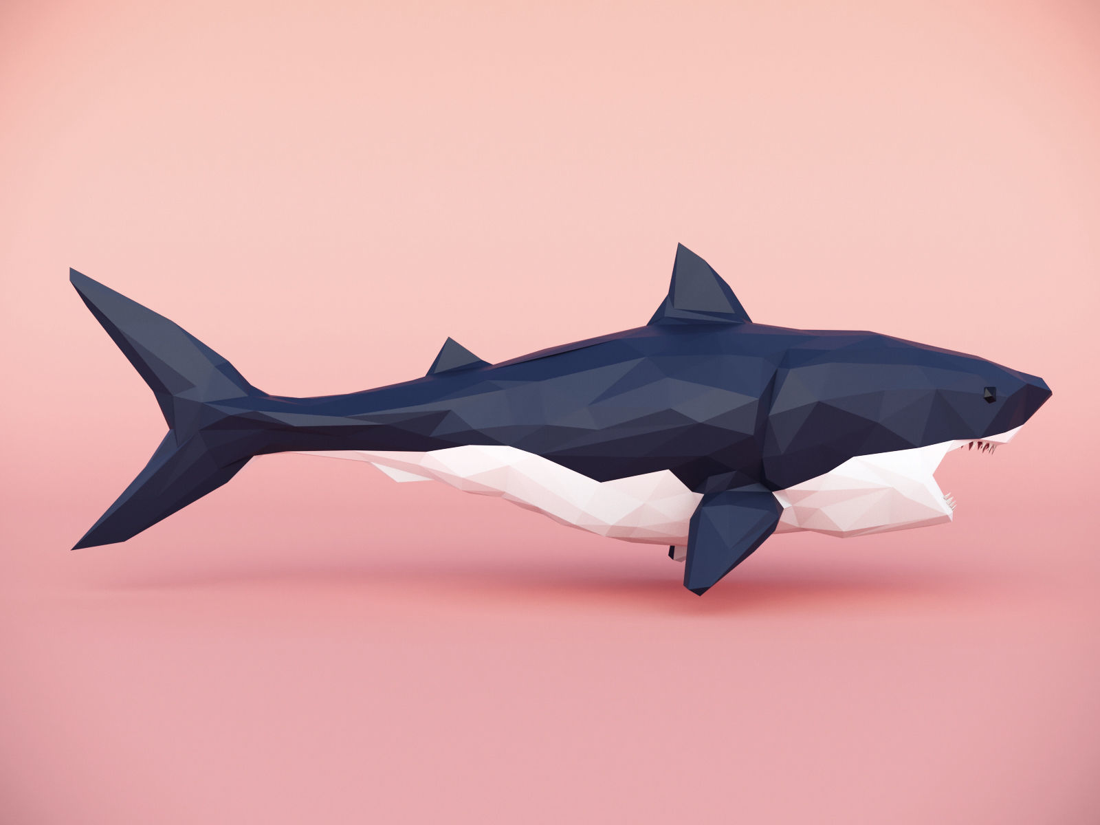 3D model Low Poly Shark VR / AR / low-poly | CGTrader