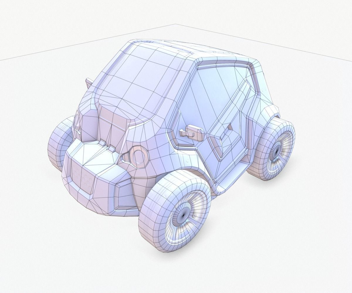 3D model Cyberpunk Minicar VR / AR / low-poly | CGTrader