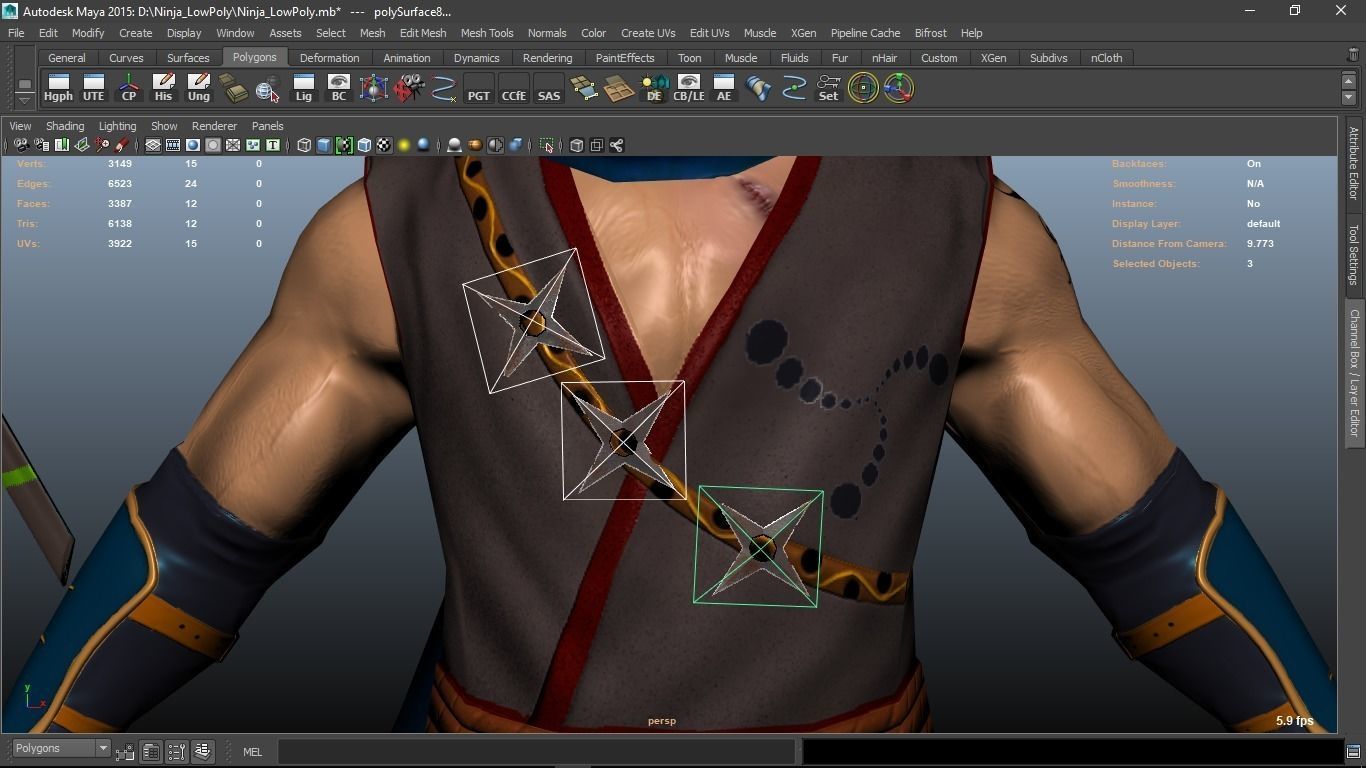 Low Poly Ninja Character free VR / AR / low-poly 3D model | CGTrader
