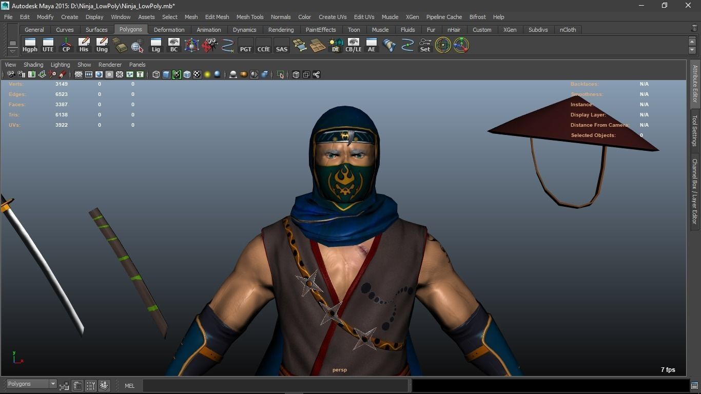 Low Poly Ninja Character free VR / AR / low-poly 3D model | CGTrader