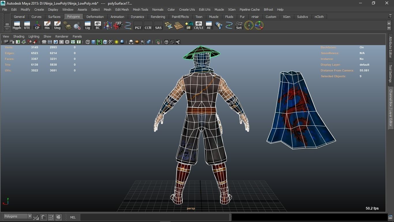 Low Poly Ninja Character free VR / AR / low-poly 3D model | CGTrader