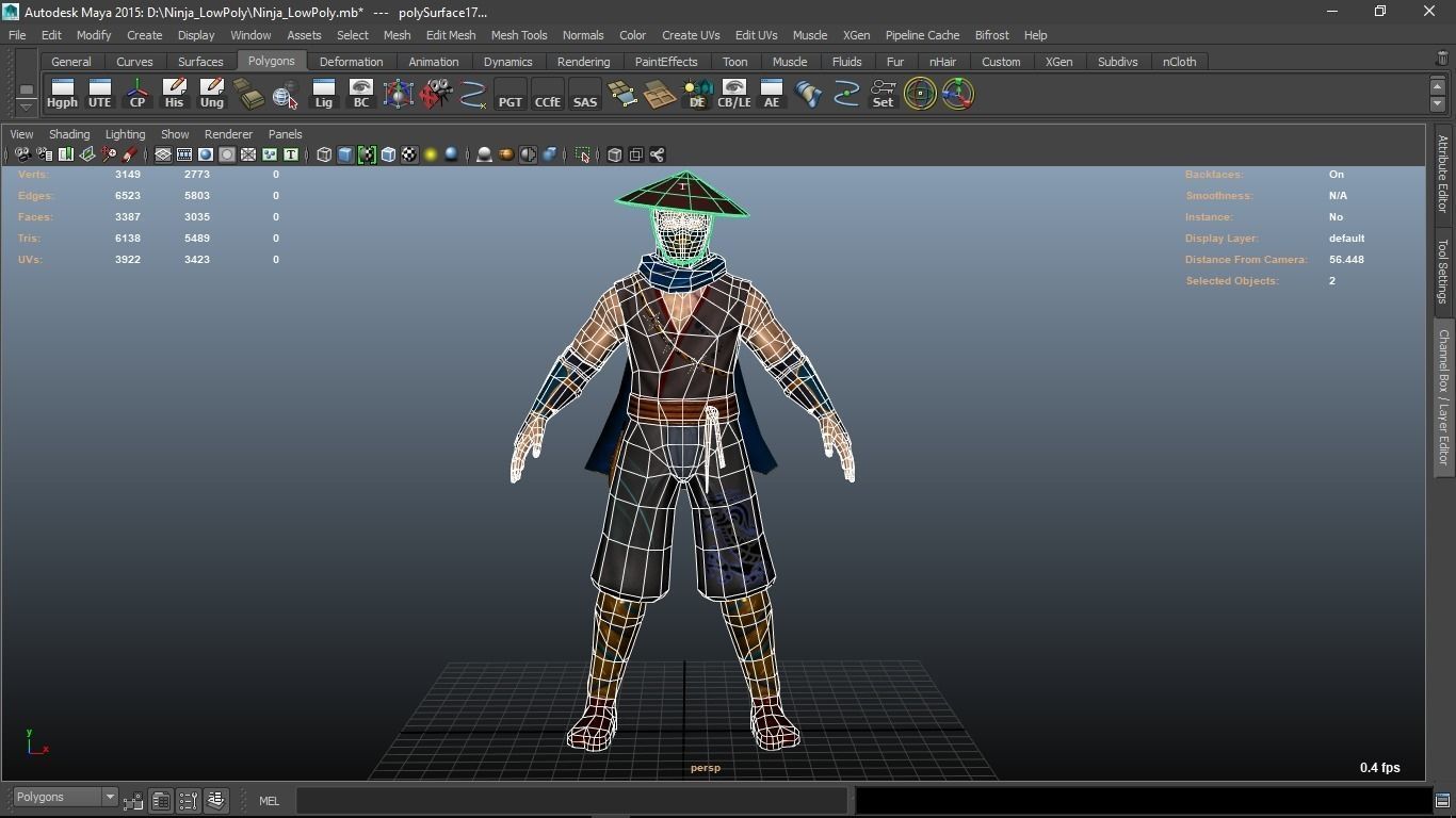 Low Poly Ninja Character free VR / AR / low-poly 3D model | CGTrader
