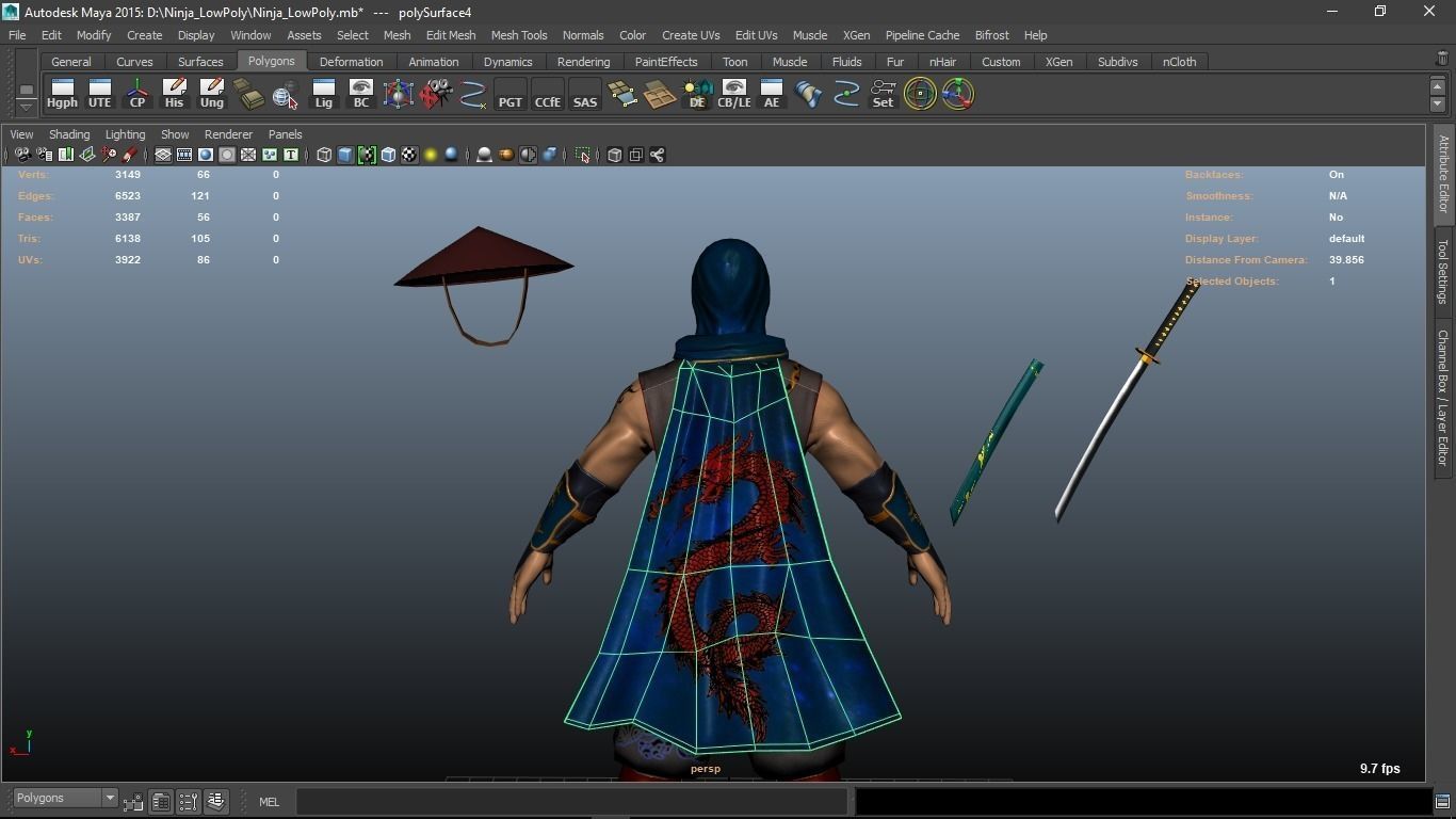 Low Poly Ninja Character free VR / AR / low-poly 3D model | CGTrader