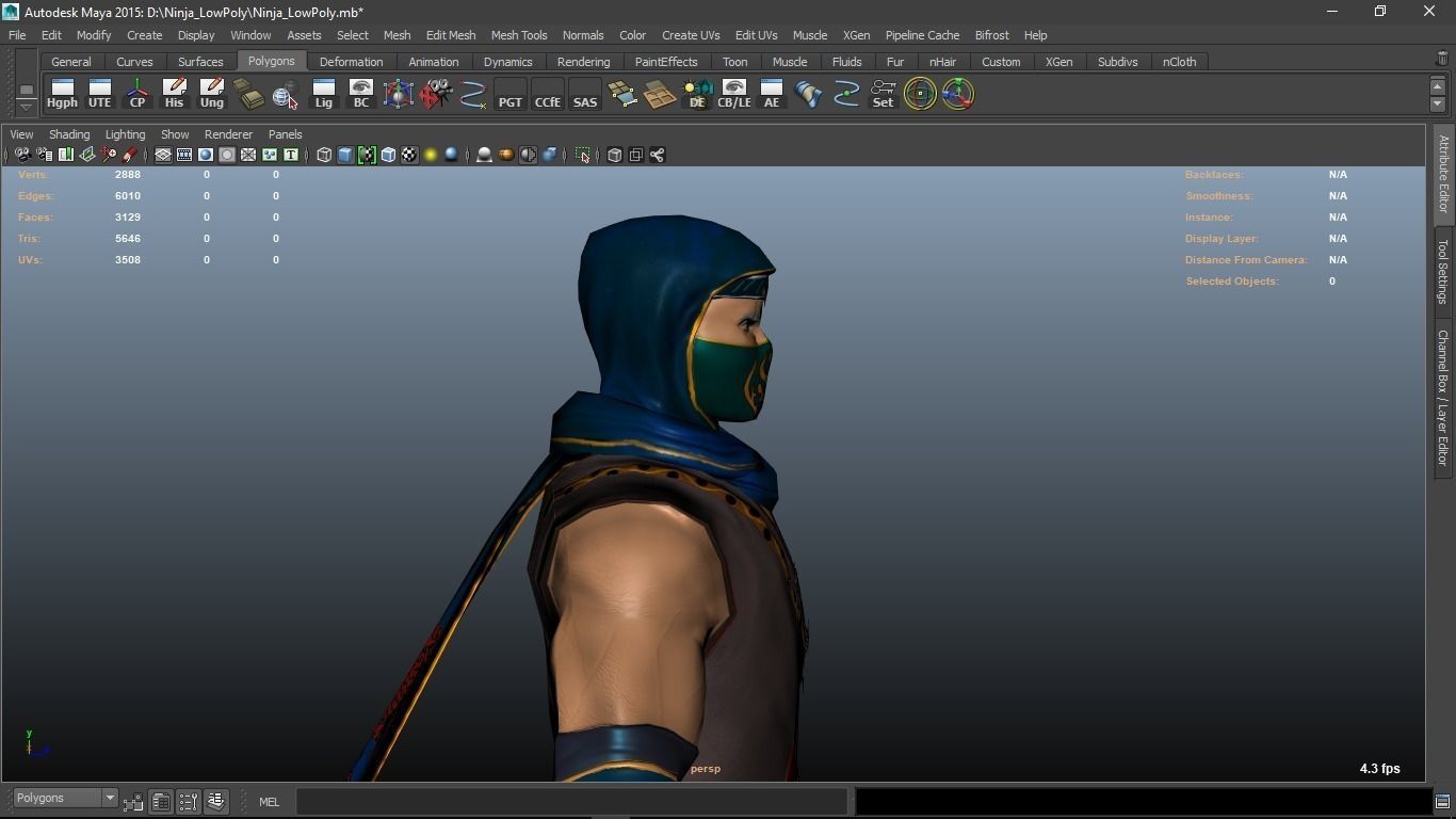 Low Poly Ninja Character free VR / AR / low-poly 3D model | CGTrader