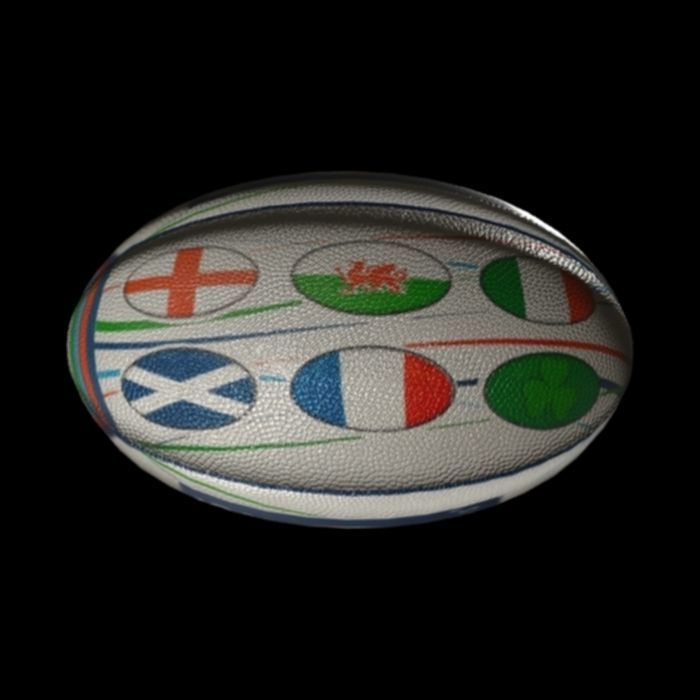 rugby ball six nations 3D model | CGTrader