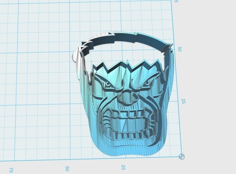 Hulk face cookie cutter 3D model 3D printable | CGTrader